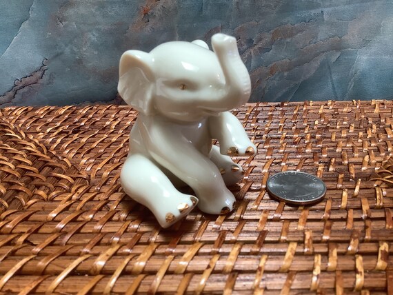 Vintage LENOX ELEPHANT FIGURINE Ivory Porcelain With 24K Gold - Etsy