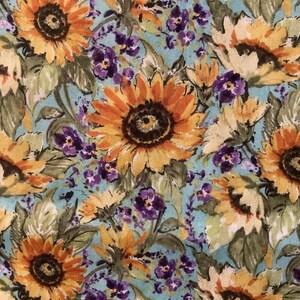 Susan Winget Tossed Sunflowers CP74571 100% Cotton by the Yard 3/4 of ...