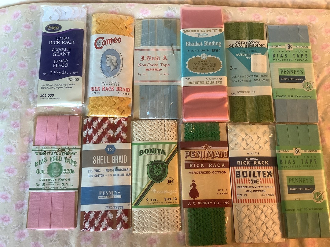 Rick Rack Lot of 12 Vintage Rick Rack Packages in Assorted - Etsy