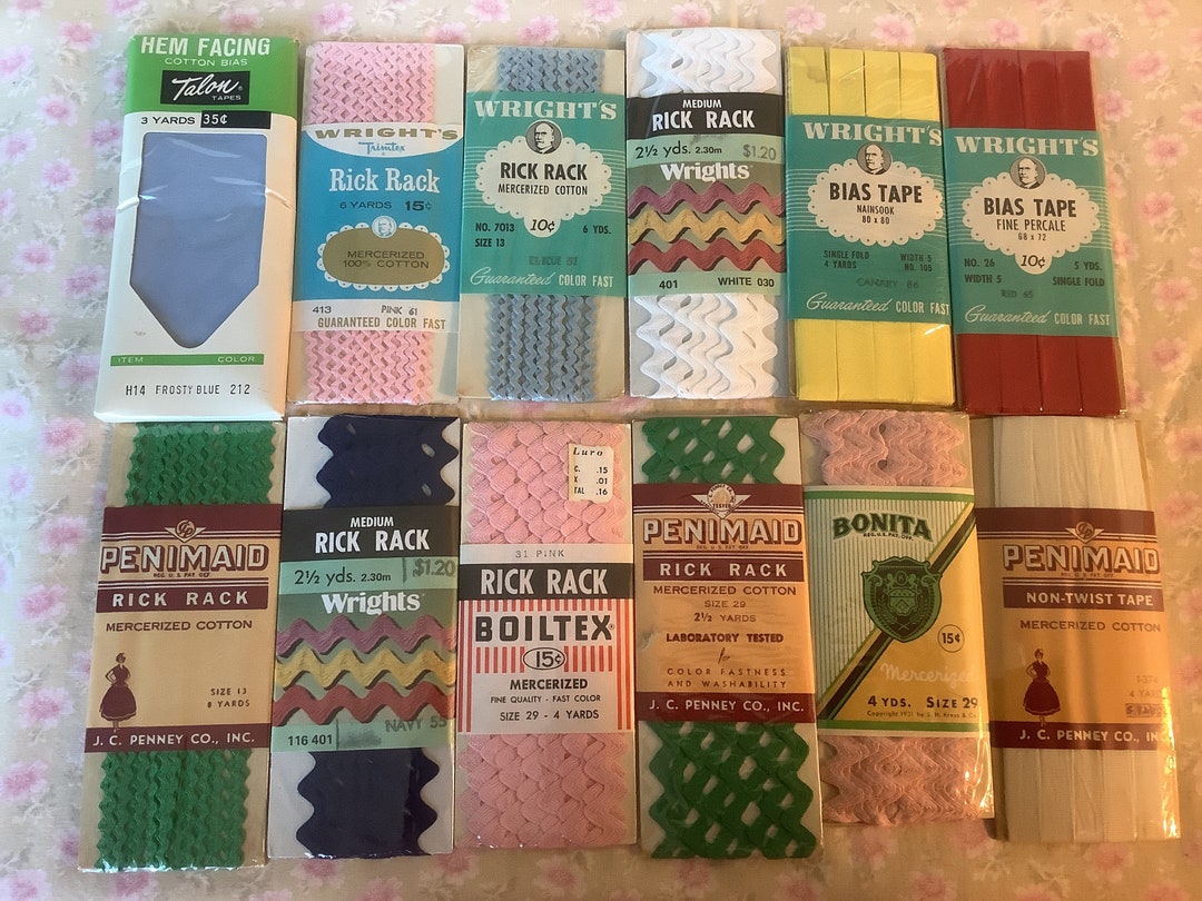 Rick Rack Lot of 12 Vintage Rick Rack Hem Tape Bias Tape - Etsy