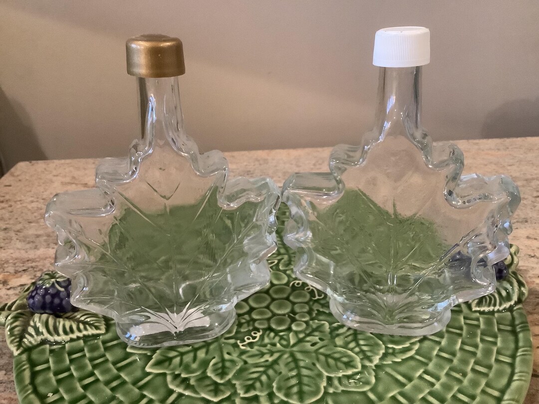 Vintage Maple Syrup Glass Bottles With Twist Lid Stopper Home and ...