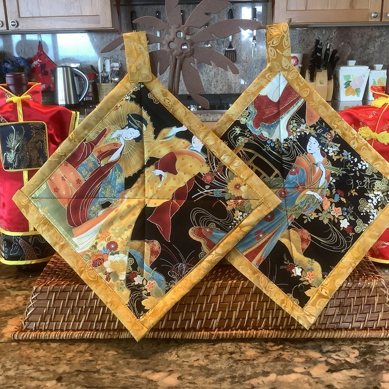Asian Style Pot Holders - Etsy