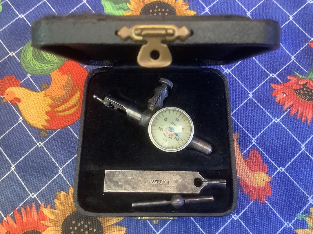Vintage VERDICT Dial Indicator Gauge Model H New Condition in Original ...