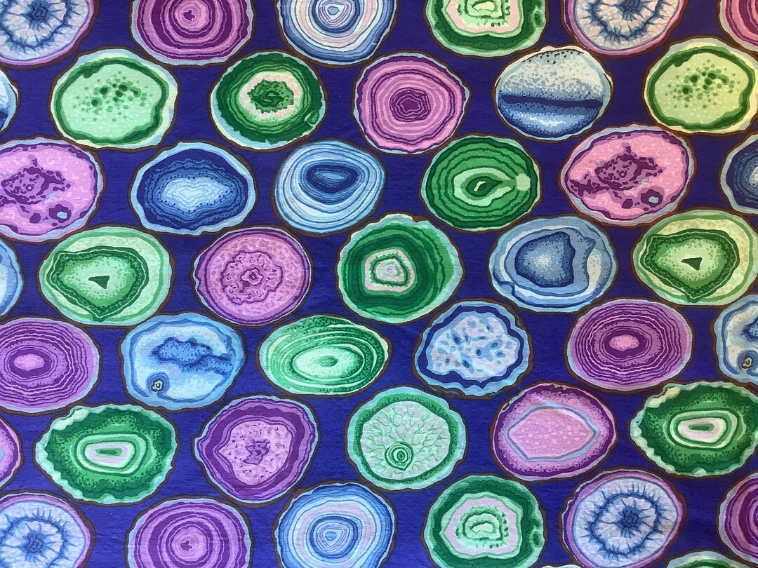 KAFFE FASSETT Collective Philip Jacobs Geodes Blue Collection PWPJ 099 ...