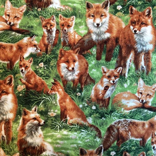 Fox Fabric - Etsy