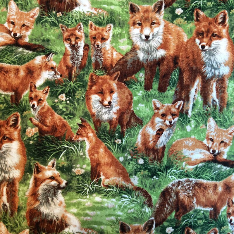 Fox Fabric - Etsy