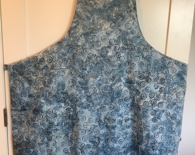 AMISH Apron in Blue Batik Full Apron Large Handmade in the USA Gift ...