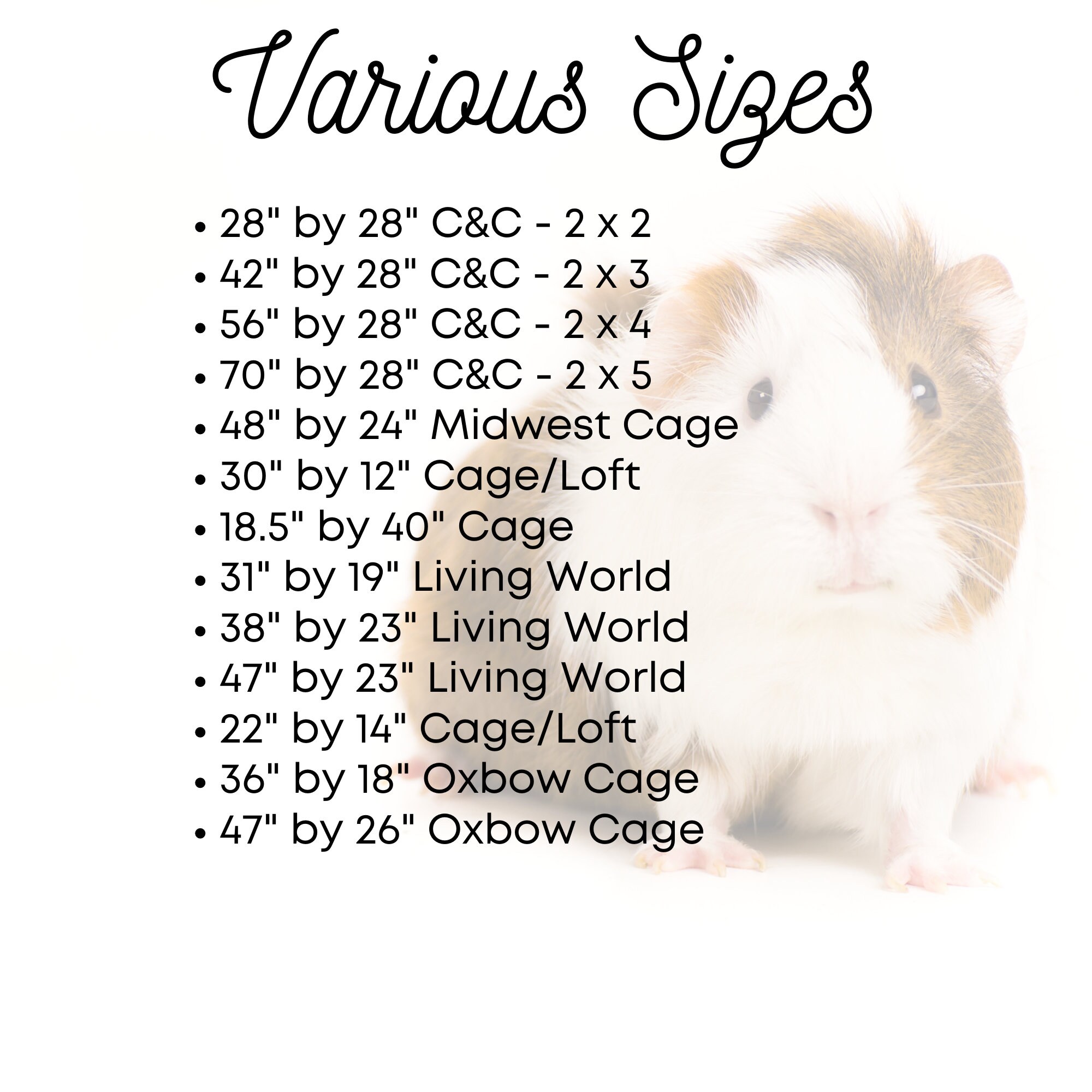 Guinea Pig Fleece Cage Liners for Small Pets, Oxbow Cage 18" by 36 ...