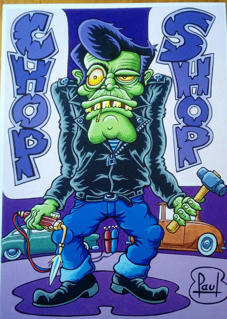 CHOP SHOP A4 PRINT - Etsy