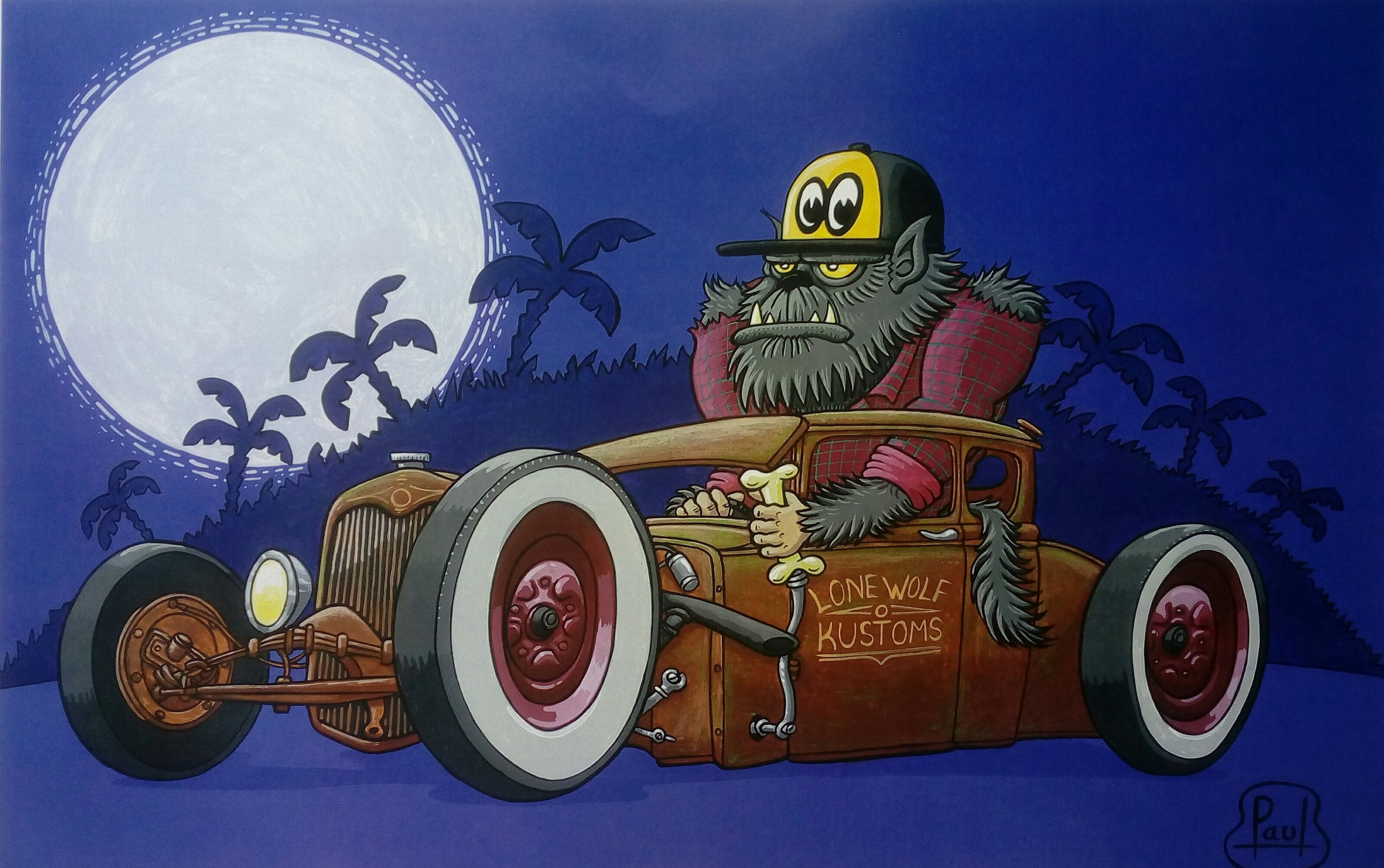 Lone Wolf Kustoms A3 Print - Etsy