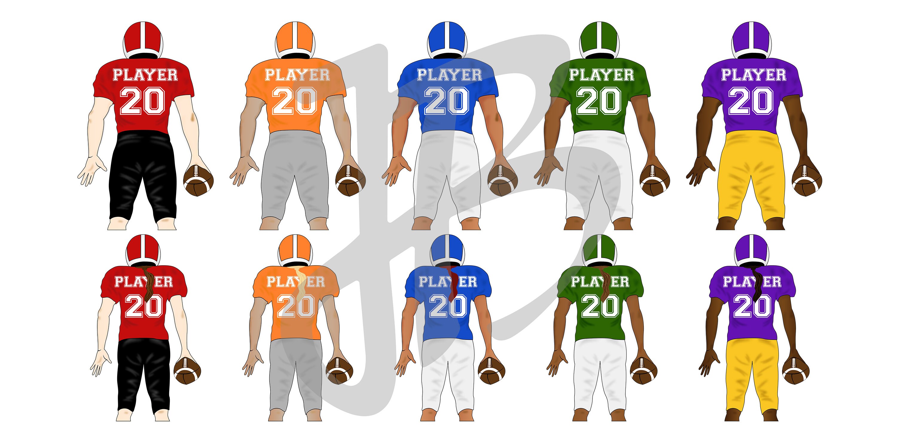 Custom Football Players My Heart is on That Field With Custom Name and ...