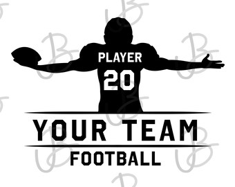 Custom Football Player With Name Design SVG - Etsy