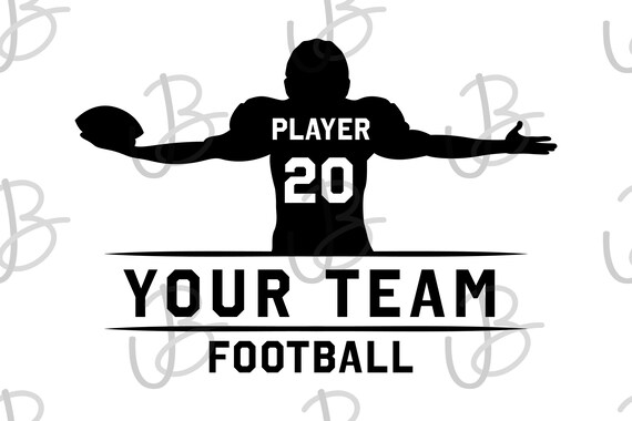 Custom Football Player With Name and Number Design SVG - Etsy