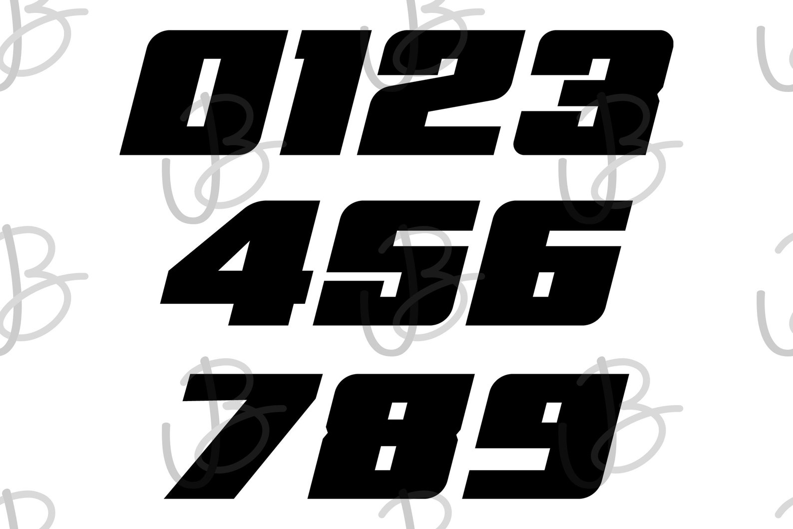 Racing Custom Numbers SVG PNG Instant Digital Download - Etsy