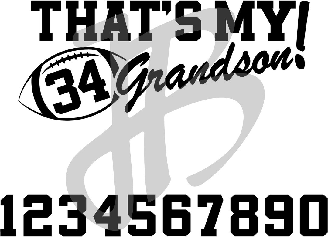 That's My Grandson Football Design SVG Digital Download - Etsy