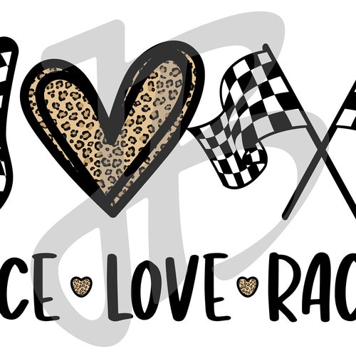 Peace Love Racing Png Sublimate Design Downloads Racing Flag - Etsy