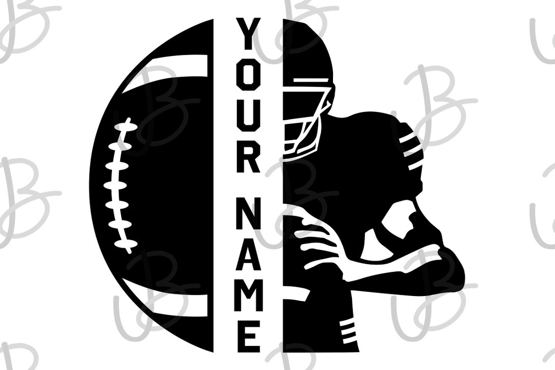 Custom Football Player With Name Design SVG - Etsy