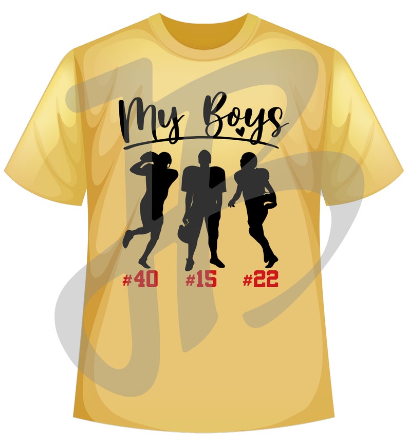 My Boys Custom Football Numbers Digital Design for Vinyl - Etsy