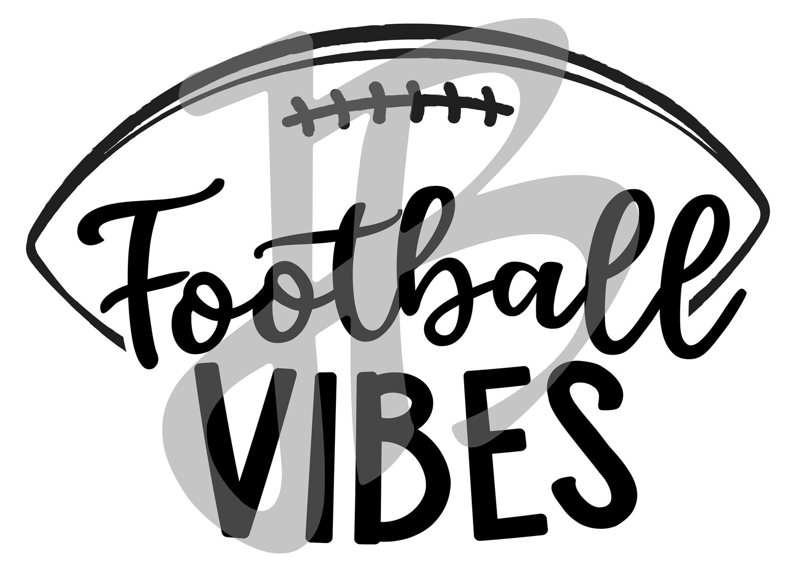 Football Vibes Digital Design Instant Download SVG PNG - Etsy