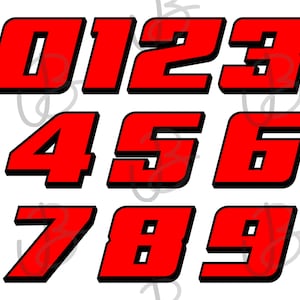 Racing Custom Numbers SVG PNG Instant Digital Download - Etsy