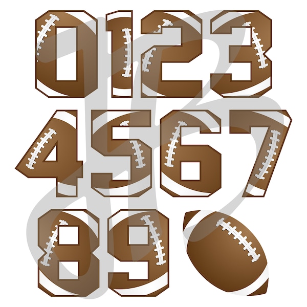 Football Numbers Svg - Etsy