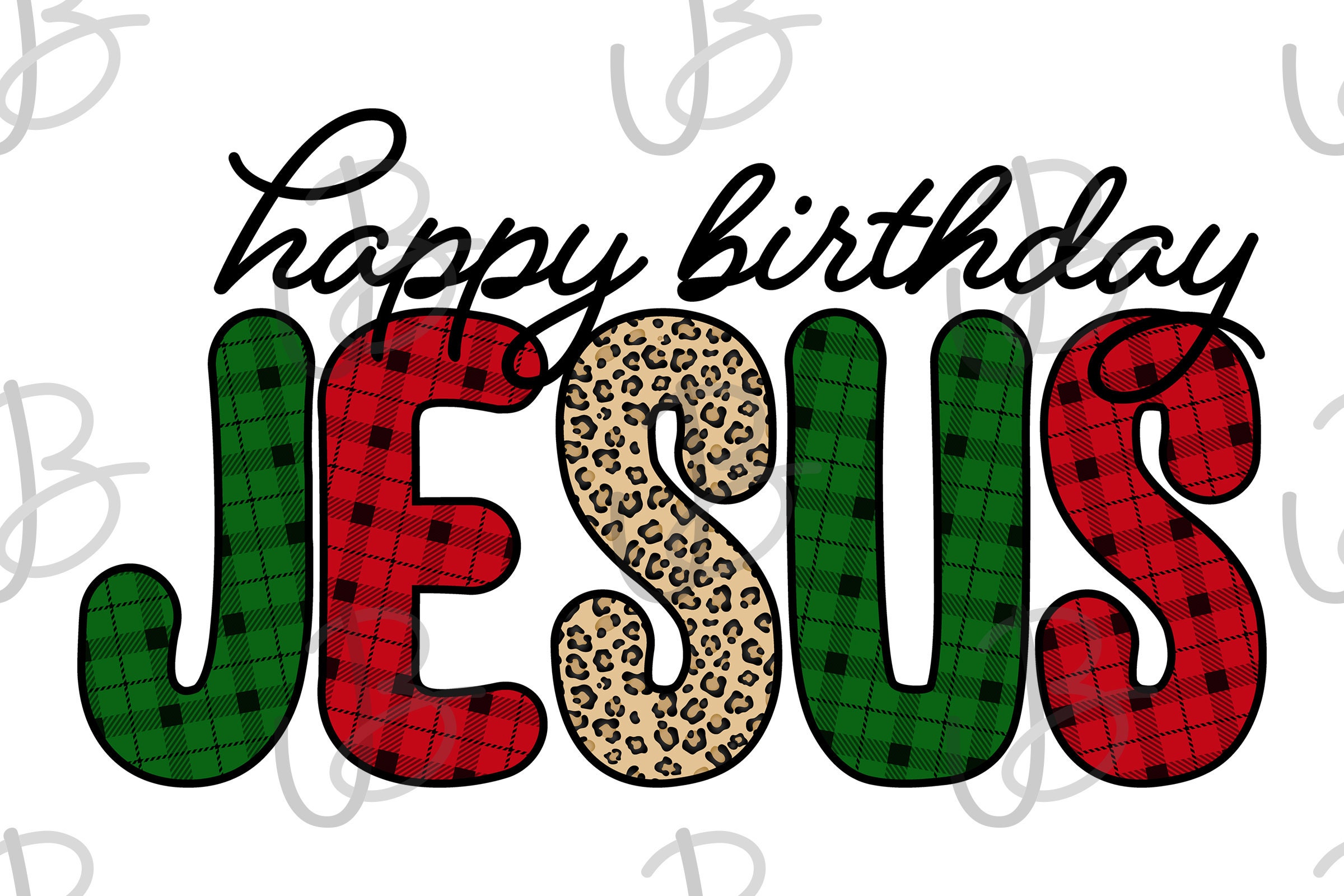 Happy Birthday Jesus Christmas Color Solid SVG PNG Digital Download ...