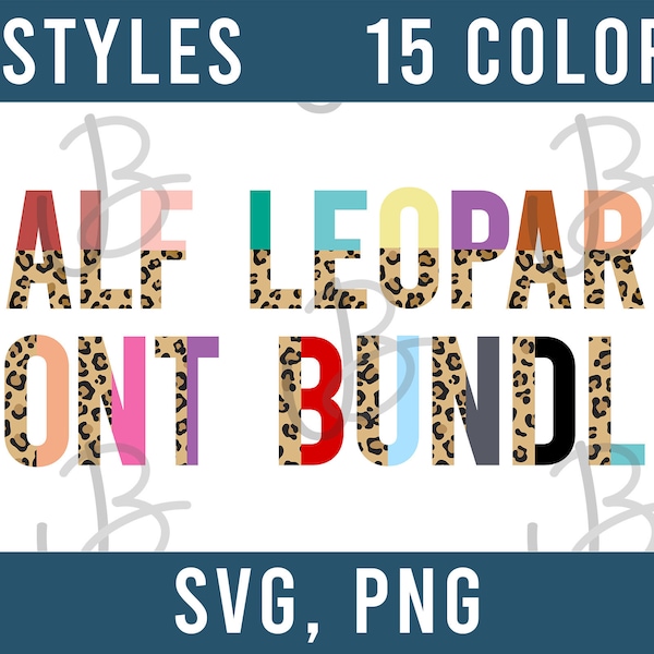 Half Cheetah Print Font - Etsy