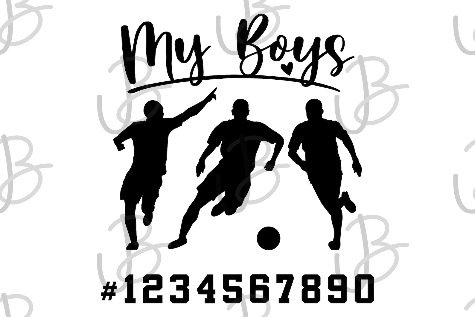 My Boys Custom Soccer Numbers Digital Design for Vinyl - Etsy