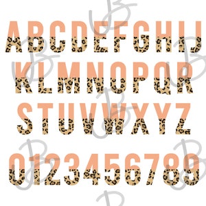 Half Leopard Custom Font Bundle SVG PNG Instant Digital Download - Etsy