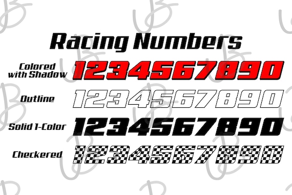 Racing Number Designs