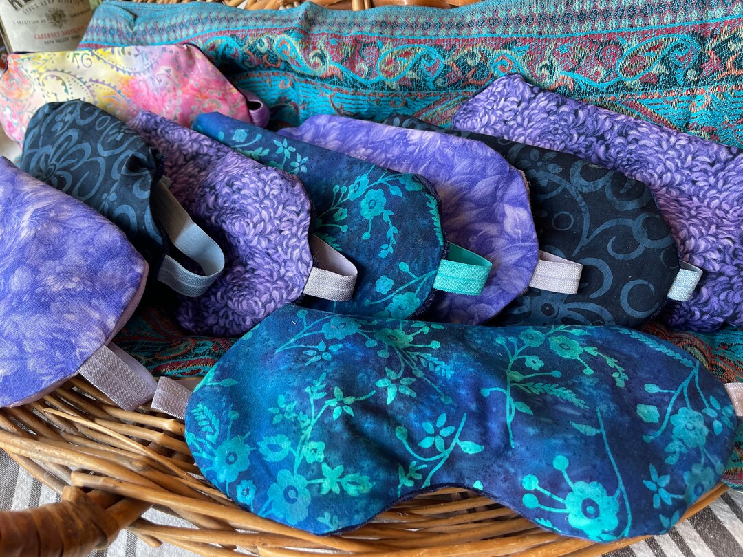 Lavender and Flax Seed Eye Mask Relaxation Compress Blue Collection. - Etsy
