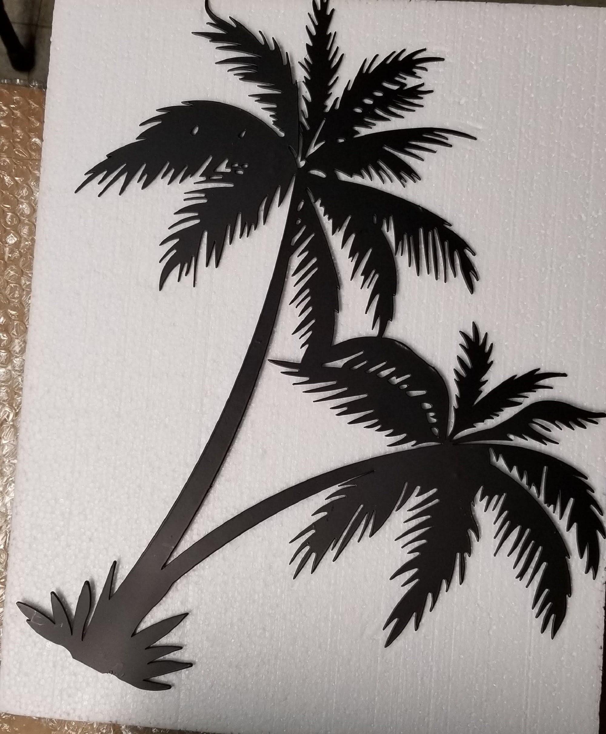 Twin Palm Tree 16 or 20 Tall Wrought Iron Wall Art - Etsy