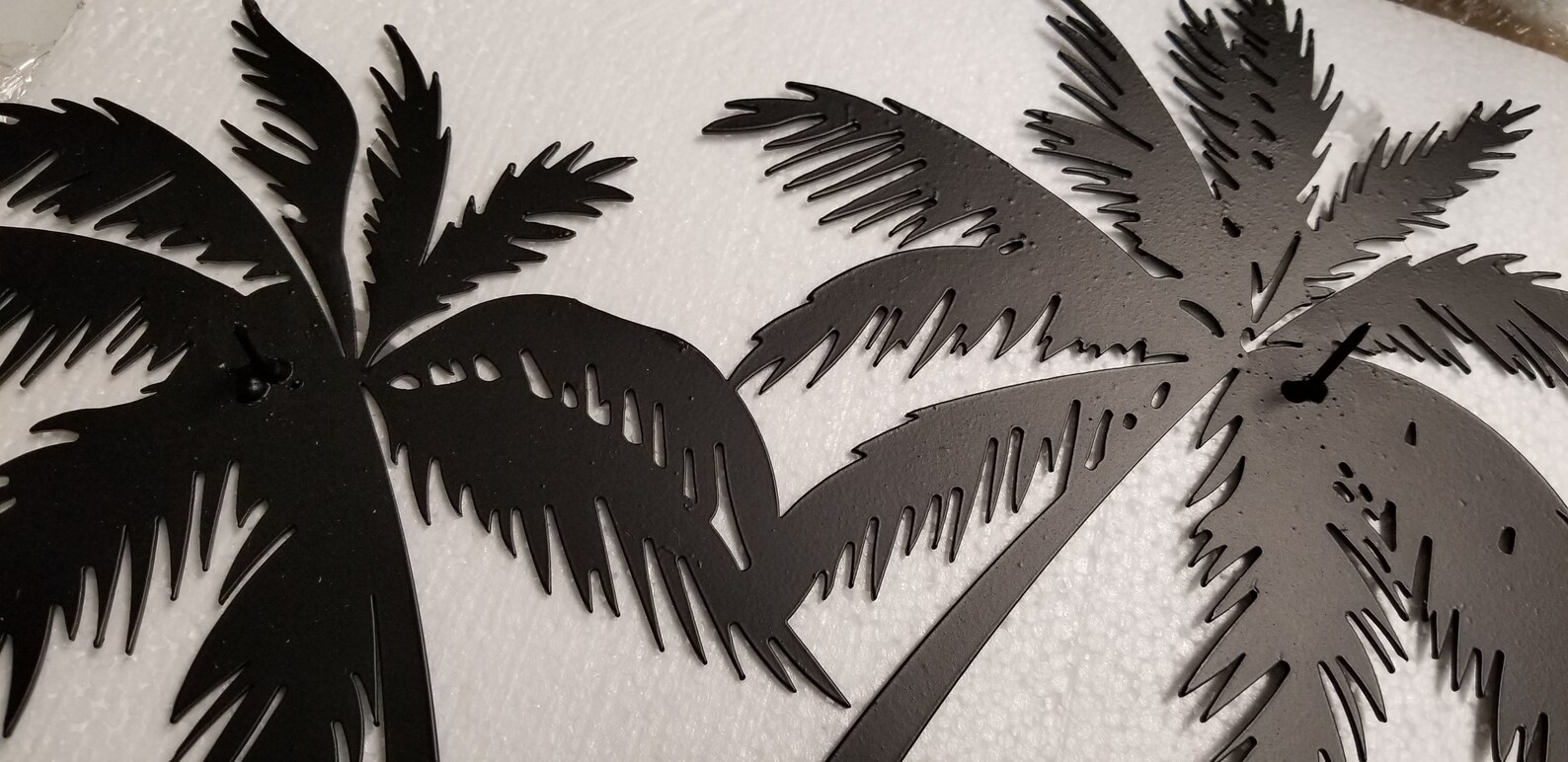 Twin Palm Tree 16 or 20 Tall Wrought Iron Wall Art | Etsy