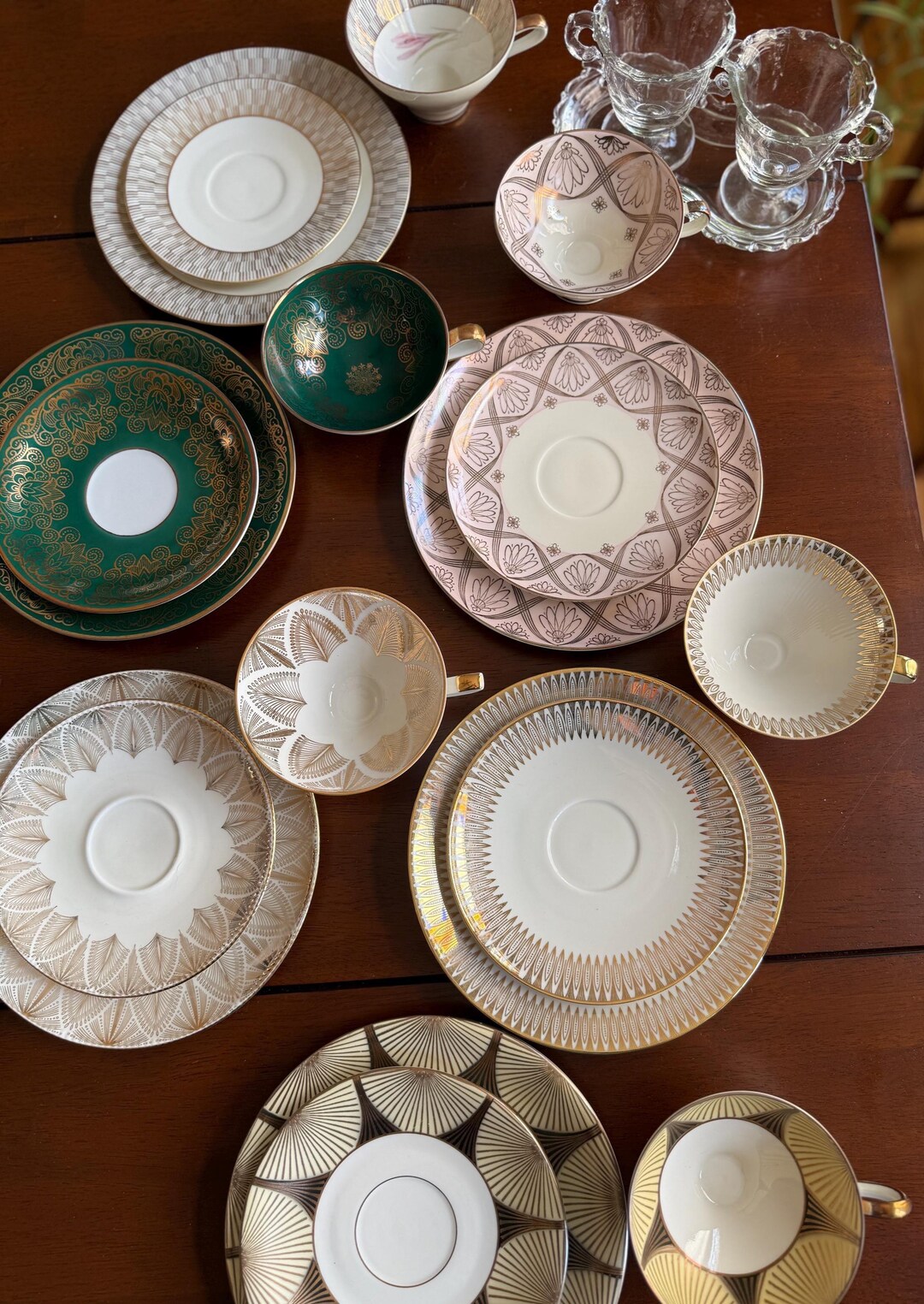 Free Ship, Gorgeous Seltmann Winterling Mismatch Vintage China/glass ...