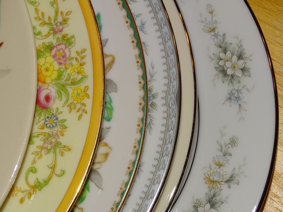Free shipping Mismatchedmixed vintage set of 12 salad/lunch | Etsy