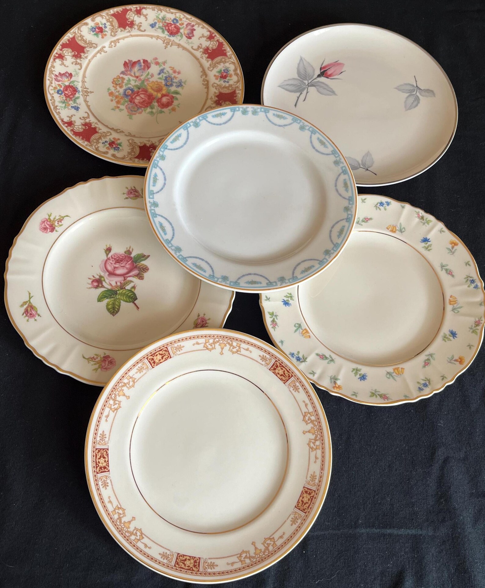Free Ship, Unique Syracuse New York Vintage China Mismatch Set of 12 ...