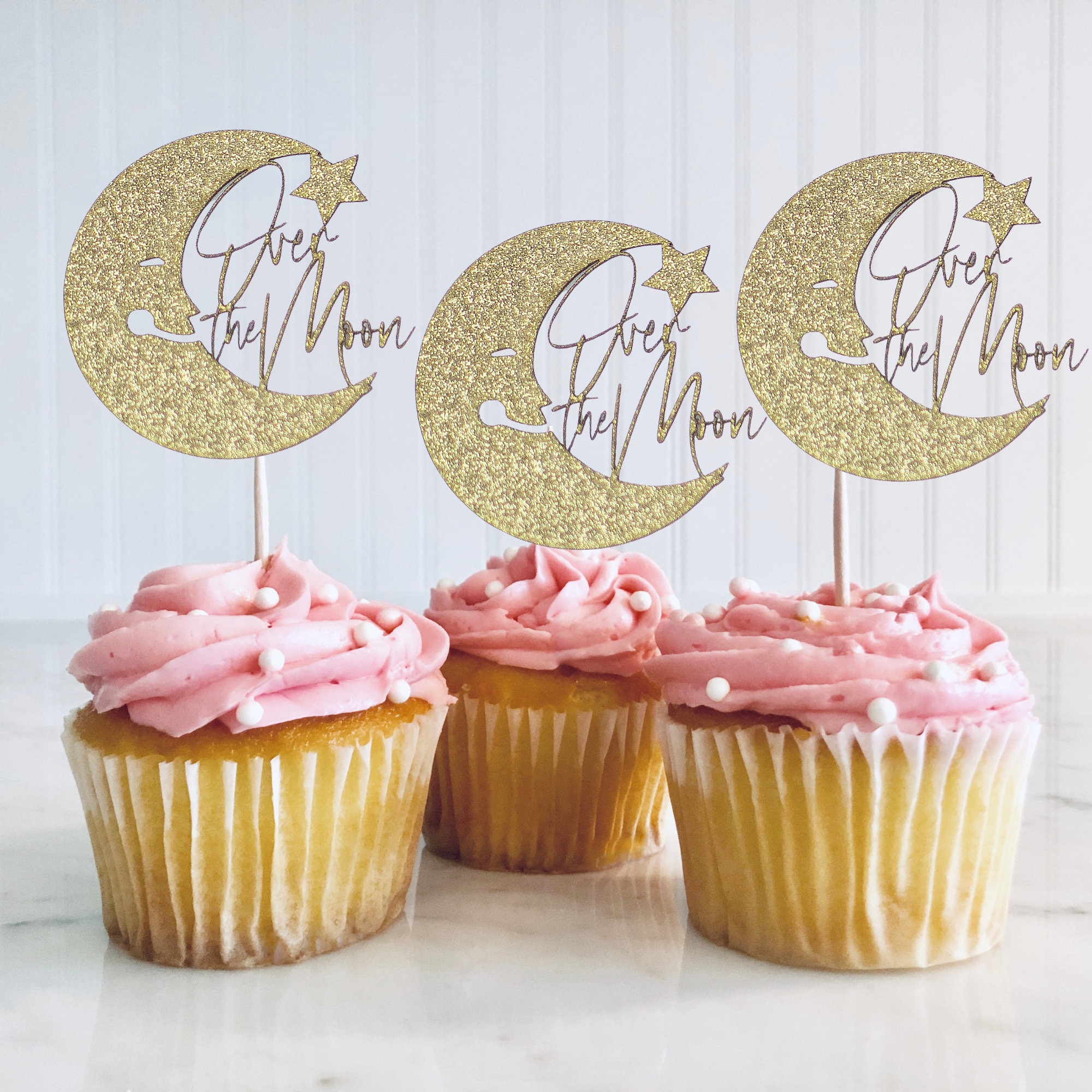 Over the Moon Baby Shower Decorations, Moon and Stars Baby Shower ...