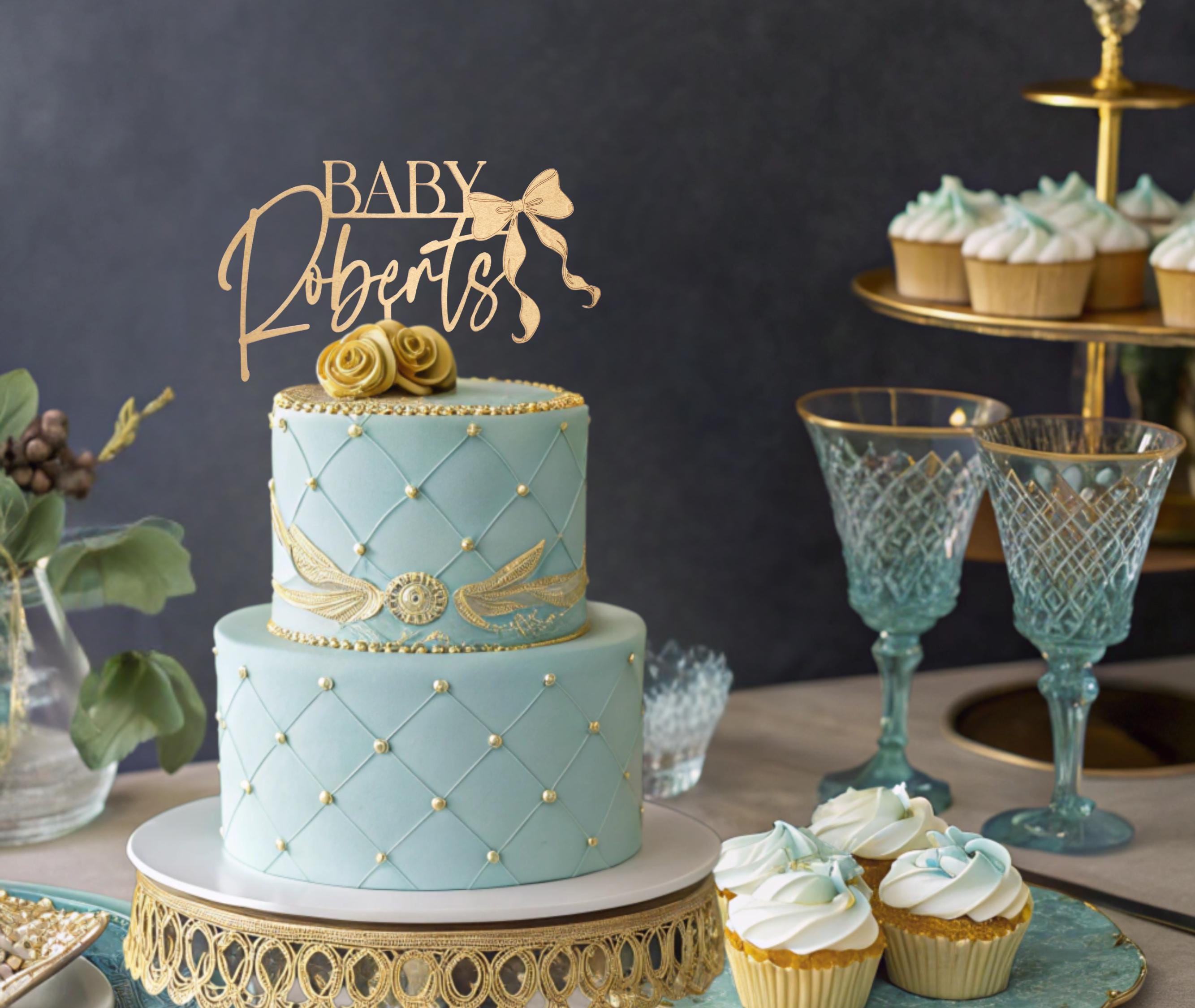 Baby Shower Cake Topper, Custom Cake Toppers Baby, Personalized Baby ...