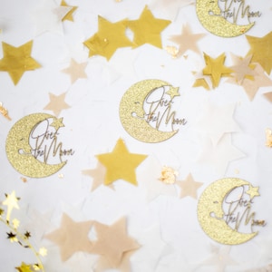 Over the Moon Baby Shower Decorations, Moon and Stars Baby Shower,lunar ...
