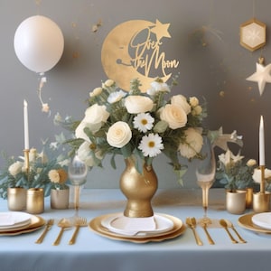 Over the Moon Baby Shower Decorations, Baby Shower Centerpiece, Baby ...