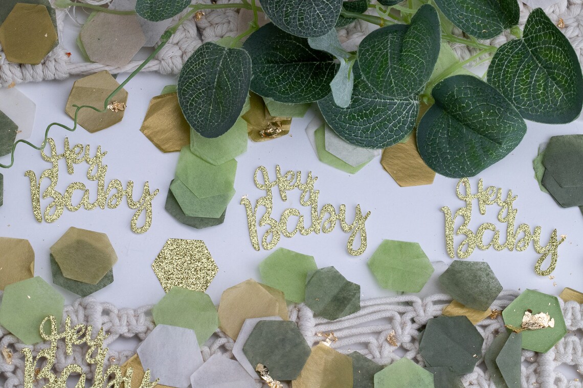 Greenery Baby Shower Baby Shower Decor Hey Baby Baby Shower - Etsy