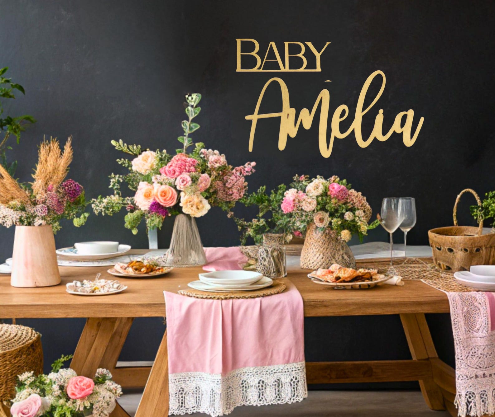 Customized Baby Shower Sign, Custom Sign for Backdrop, Personalized ...