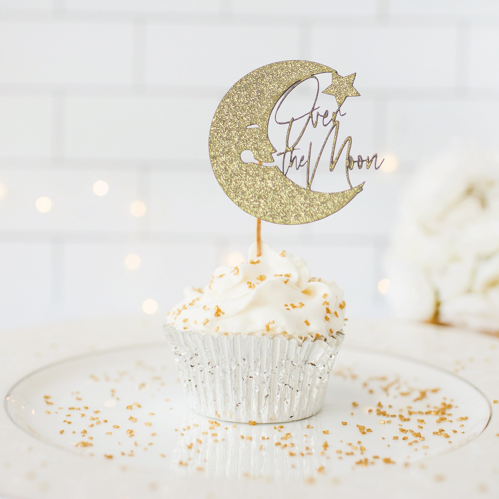 Over the Moon Baby Shower Decorations, Moon and Stars Baby Shower ...