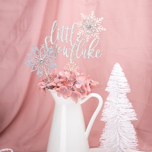 Centerpiece, Winter Wonderland Baby Shower, Winter Onederland, Pink ...