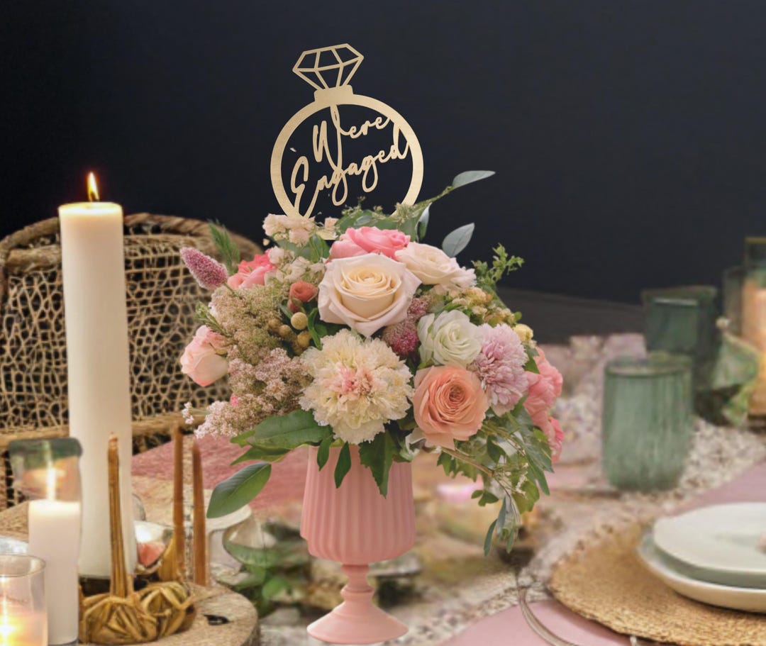 Engagement Party Centerpiece Ideas, Engaged Party Decor, We're Engaged ...