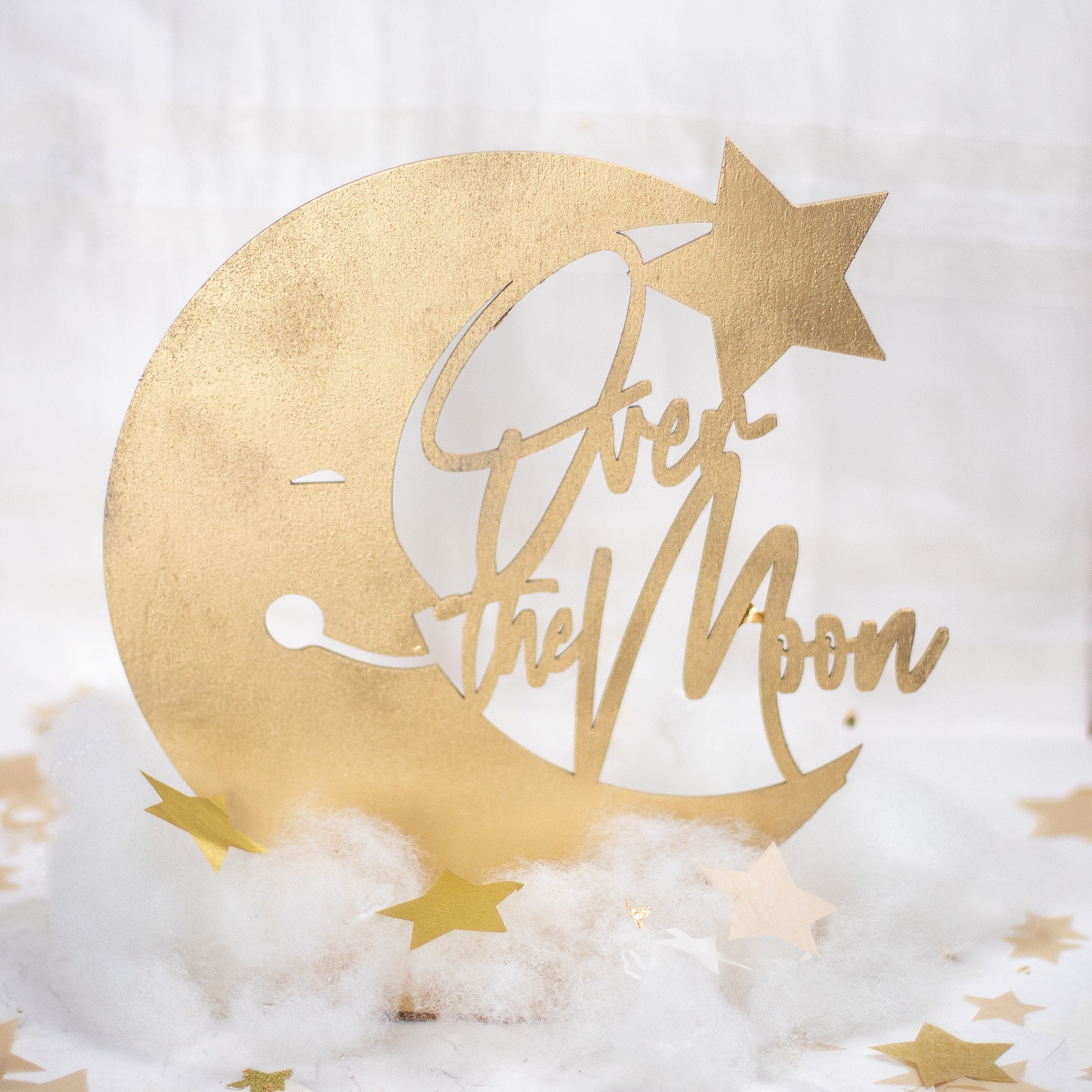 Over the Moon Baby Shower Decorations, Moon and Stars Baby Shower,lunar ...