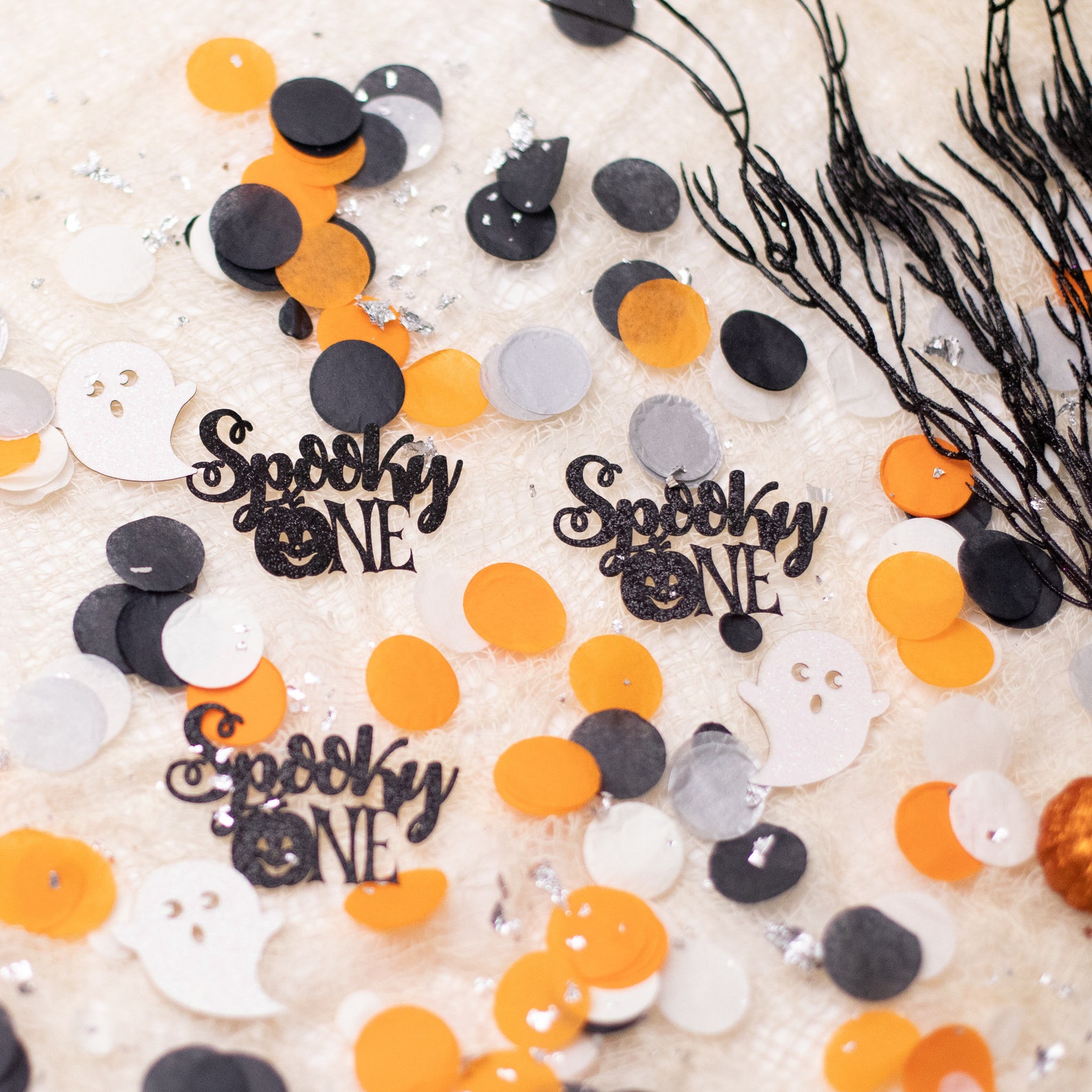 Halloween 1st Birthday Spooky One Birthday Confetti 1st - Etsy