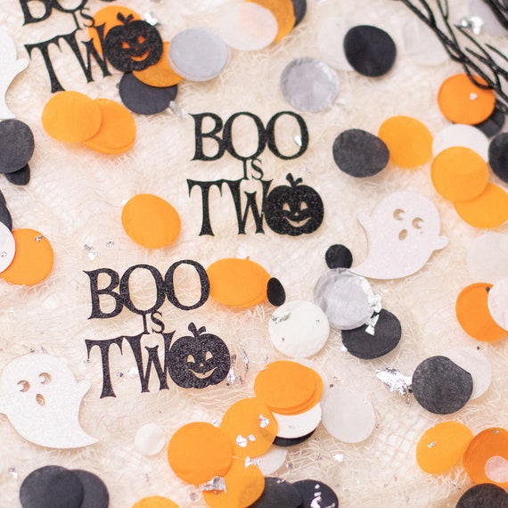 Halloween 2nd Birthday, Little Boo is Turning Two, Birthday Confetti ...