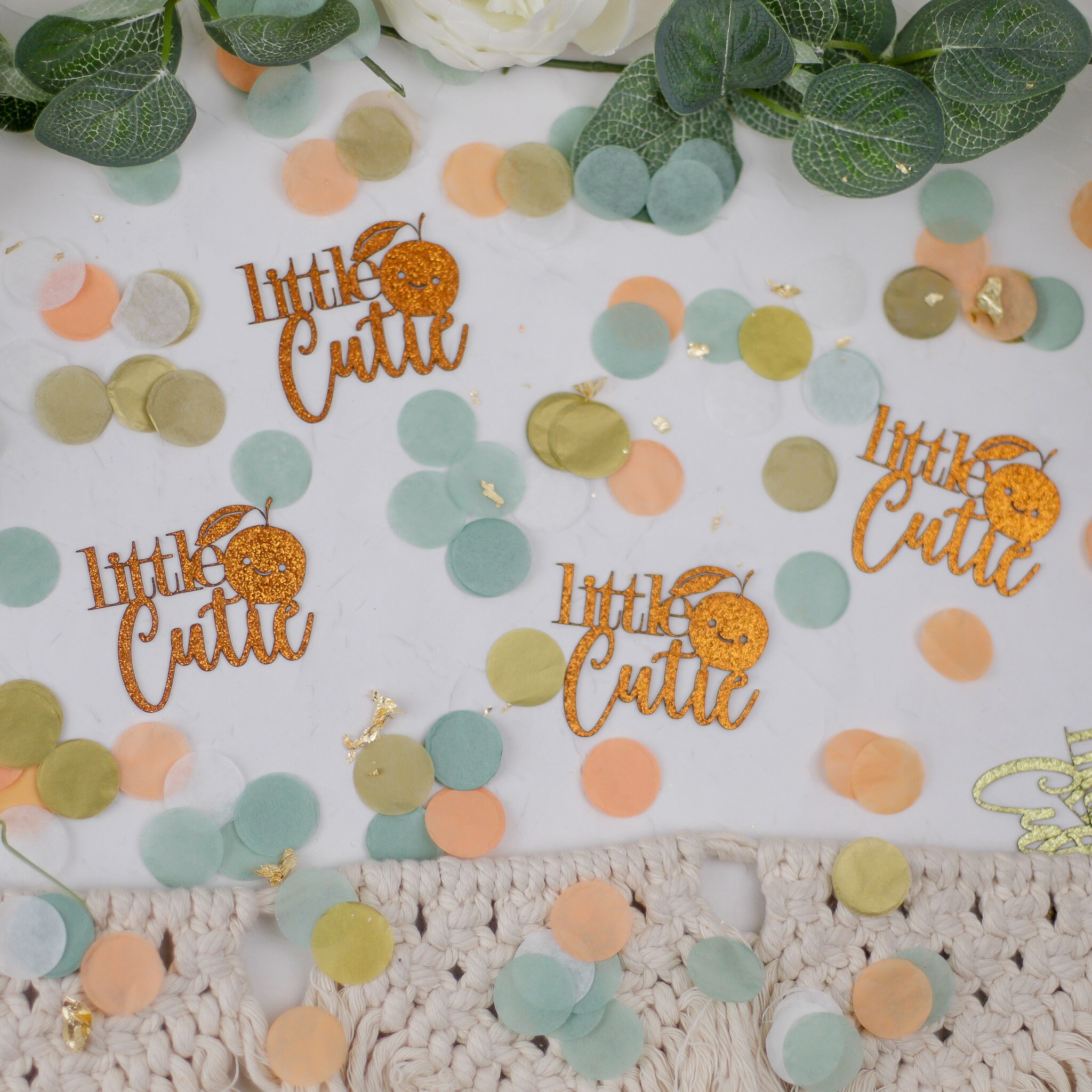 Little Cutie Baby Shower, Baby Shower Confetti, A Little Cutie is on ...