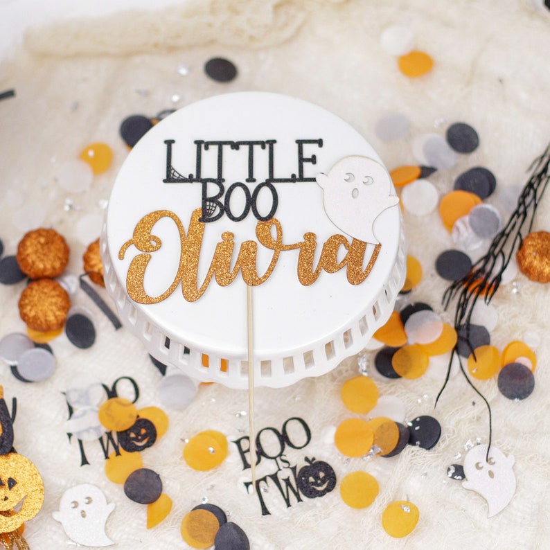Halloween Baby Shower Centerpiece Little Boo Cake Topper - Etsy
